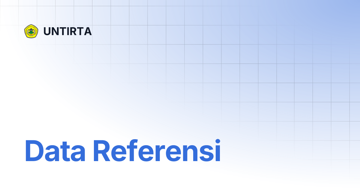 Data Referensi | UNTIRTA