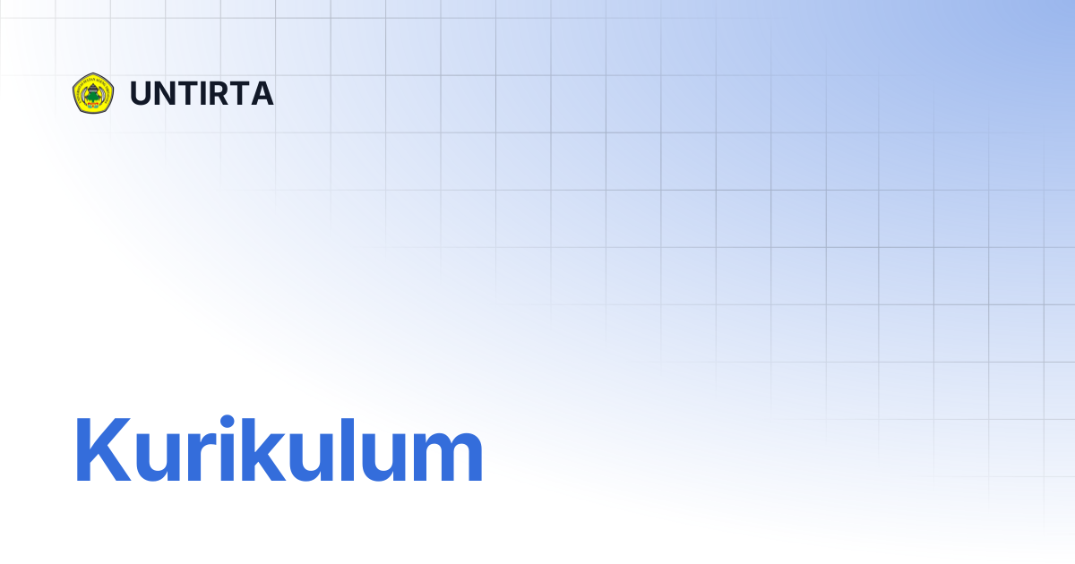 Kurikulum | UNTIRTA
